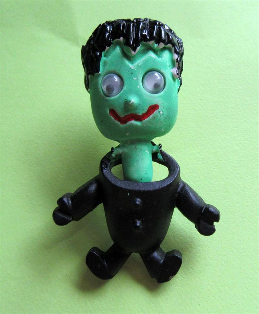 Rare Frankenstein Google Eyes Pin Signed Gold Crown Googly Eyed Vintage ...