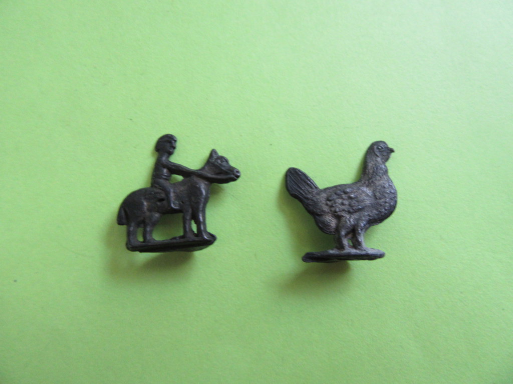 1920-s-cracker-jack-prize-toy-metal-stand-up-rooster-and-horse-with-jockey