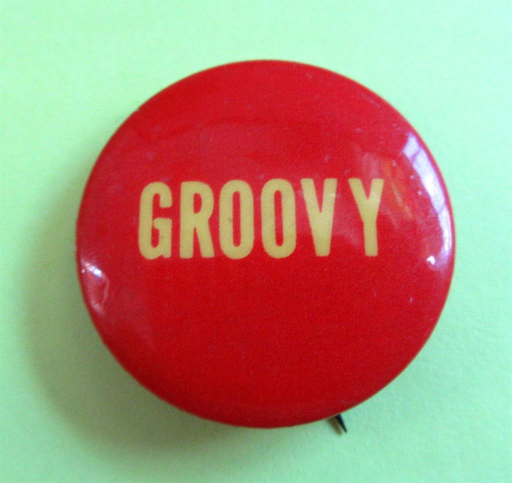 Original 1960's Groovy Button Pinback Hippie Jewelry'60's Party Costume ...