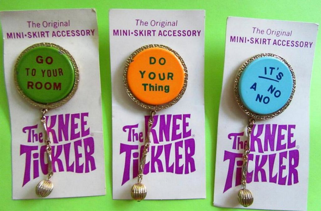 1960s Mini Skirt Knee Tickler Pin Your Choice | Moonlight Martini