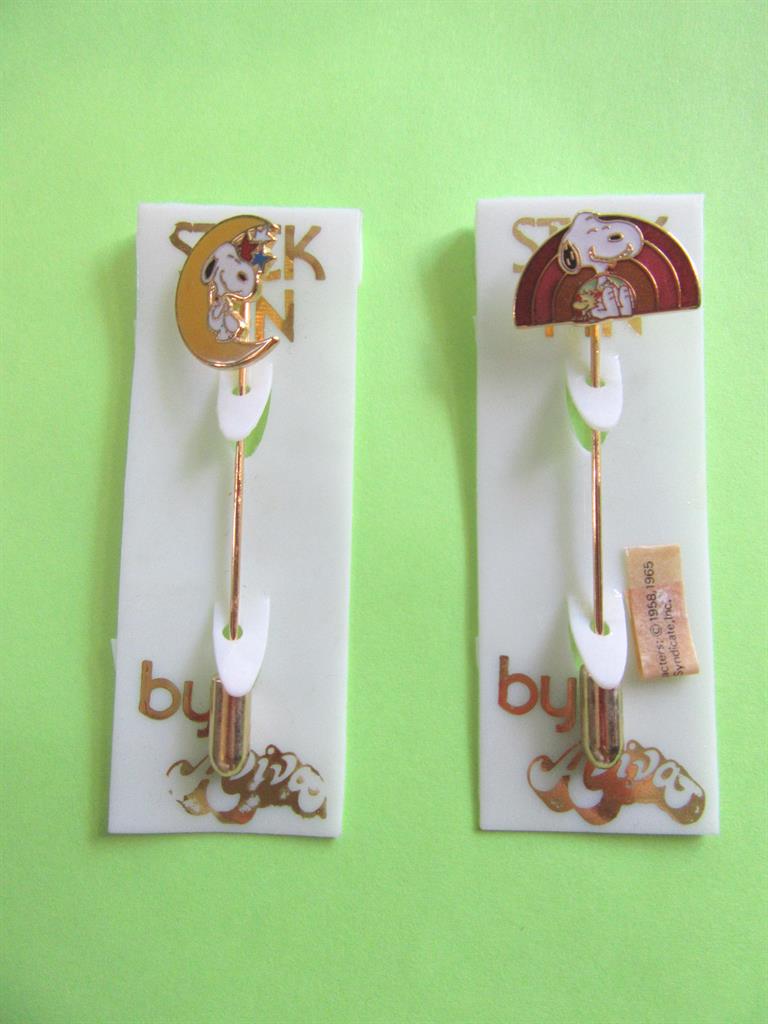 Vintage Snoopy Stick Pin Your Choice Charles Shultz Peanuts Collectibles